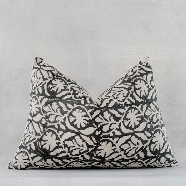 Black Lumbar Pillow - Etsy