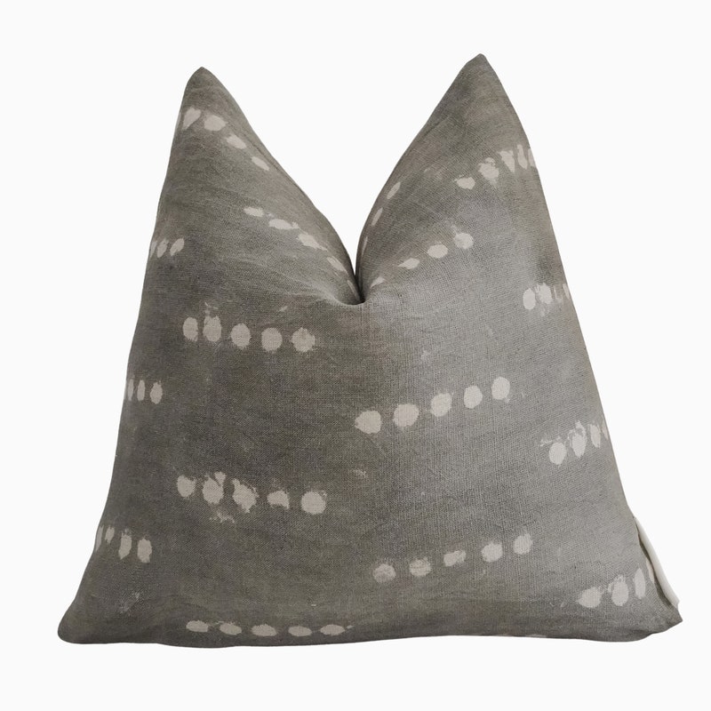 White Grey Pillow - Etsy