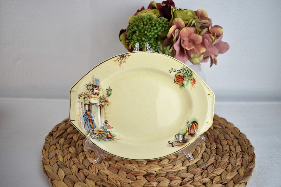 Vintage 1940s J & G Meakin ‘sunshine’ Sandwich/cake Plate Registered ...