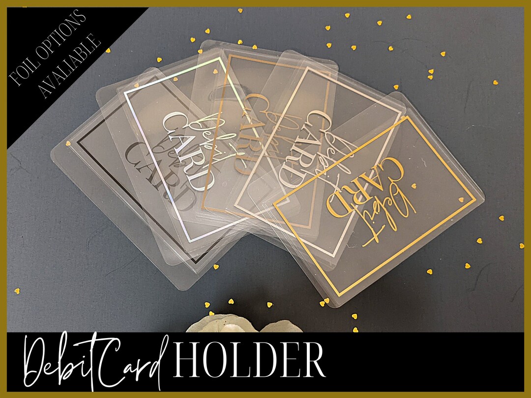 FOILED Clear Debit Card Holder - Etsy