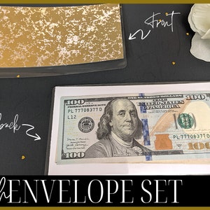 FOILED Mercury Glass Cash Envelope Set Set of 5 Cash Envelopes Sinking ...