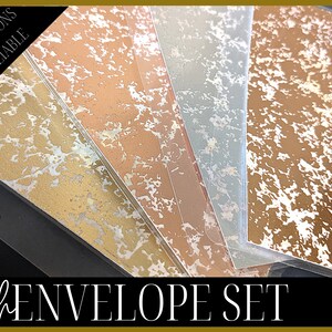 FOILED Mercury Glass Cash Envelope Set Set of 5 Cash Envelopes Sinking ...