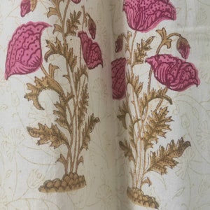 Block Print Curtain SET OF TWO Panels Bohemian Curtains - Etsy