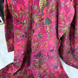 Luxury Cotton Velvet Bird Print by Yards, Velvet Fabric for Upholstery ...