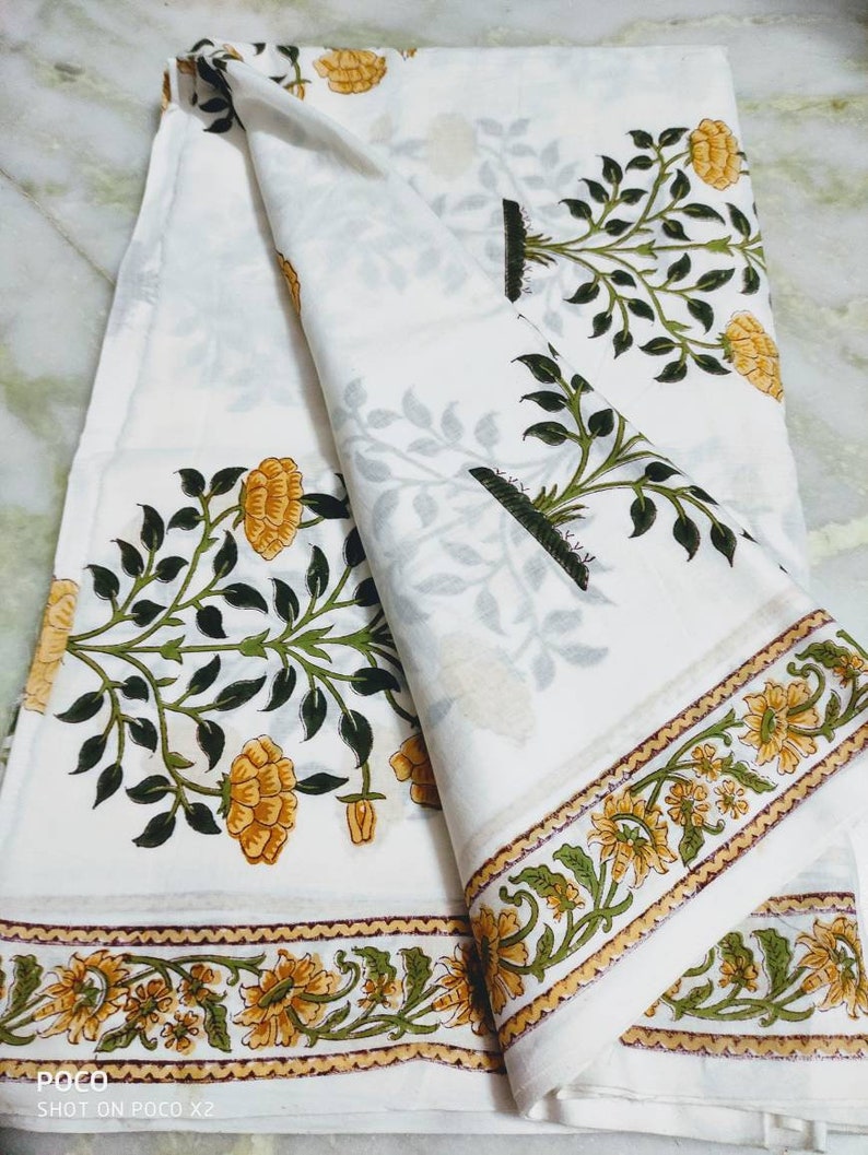 Hand Block Cotton Fabric Mughal Print Cotton Fabric | Etsy