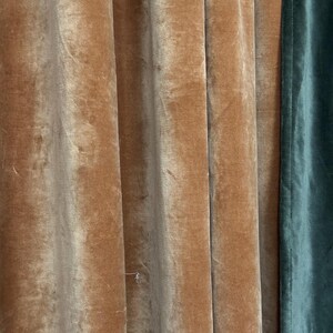 Custom Bronze Velvet Curtains: Luxury Cotton Drapes - Etsy
