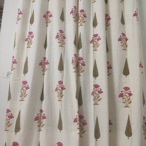 Block Print Curtain SET OF TWO Panels Bohemian Curtains - Etsy