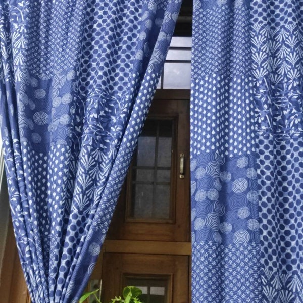 Indigo Curtains - Etsy