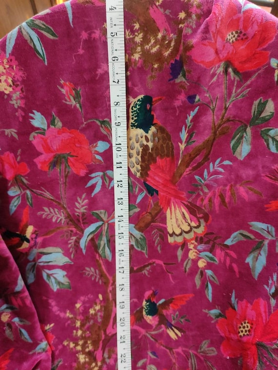 Luxury Cotton Velvet Bird Print Fabric Indian Fabric Onion - Etsy