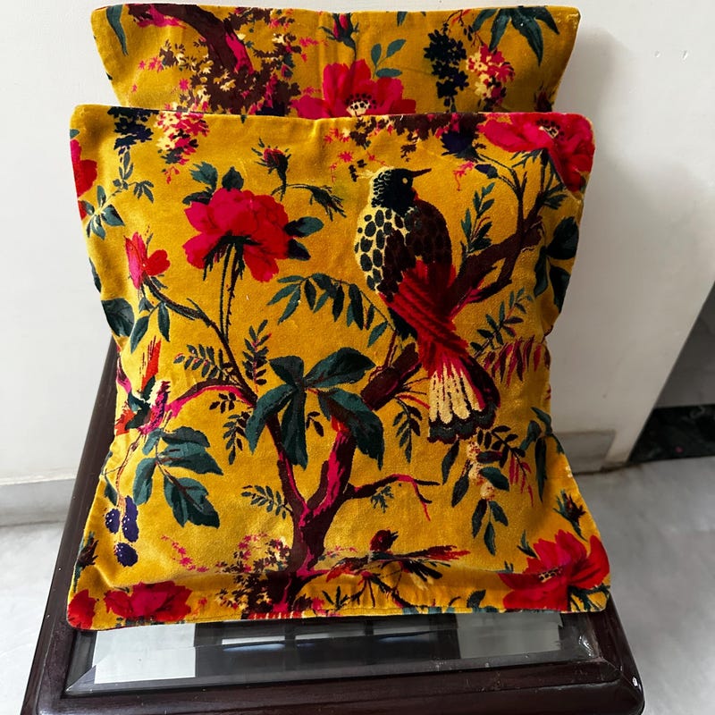 Mustard Velvet Pillow - Etsy