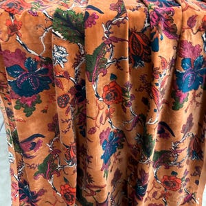 Vintage Rust Orange Cotton Velvet Luxury Curtains, Boho Curtain, Luxury ...