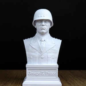 General George Patton Bust, World War II Military Sculpture, American ...