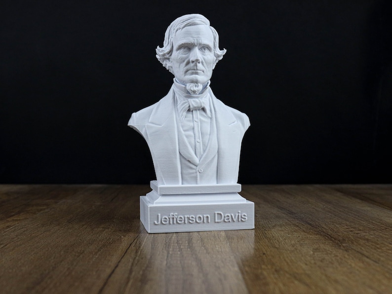 Jefferson Davis Bust Former President of the Confederate - Etsy