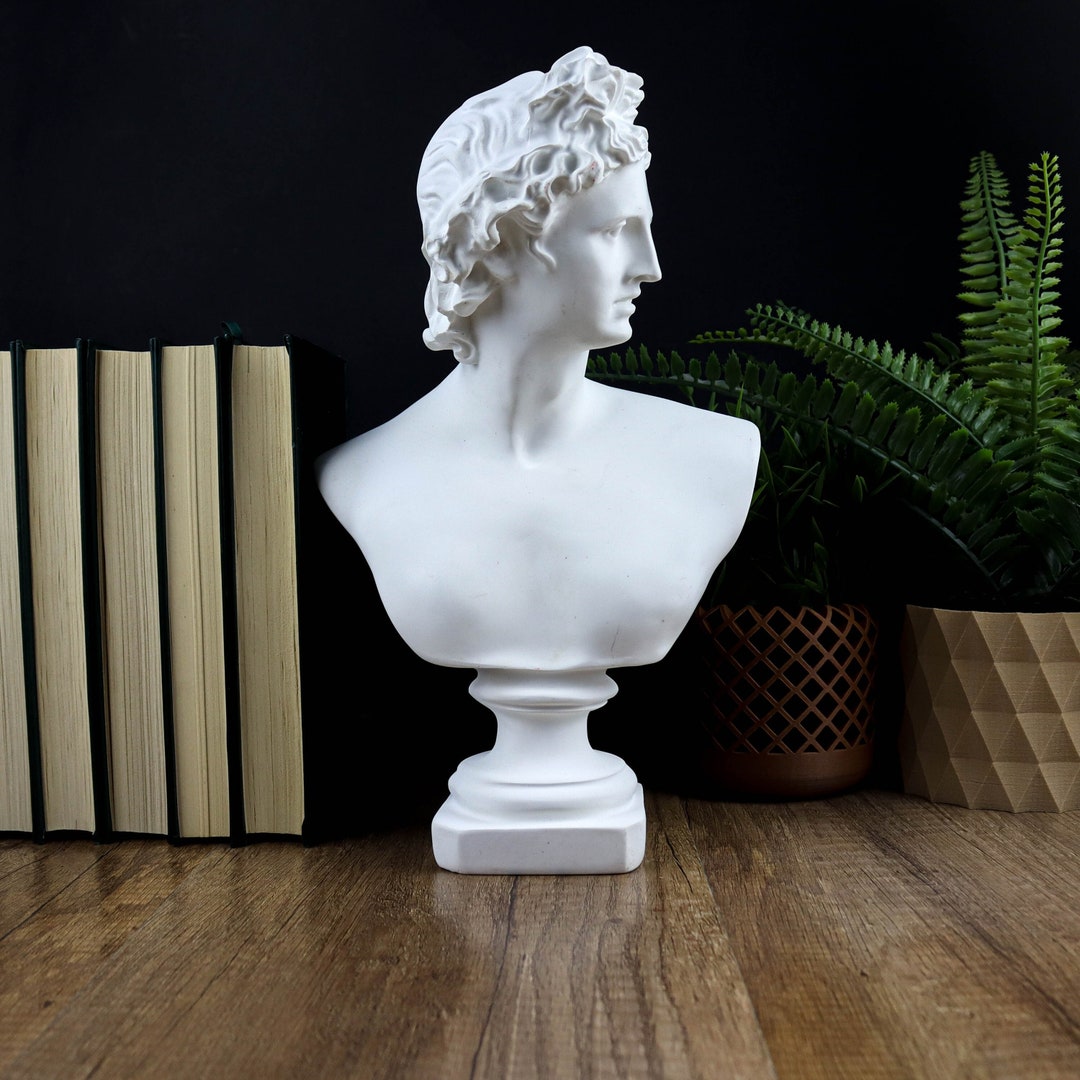 Apollo Belvedere Sculpture,30cm God of Music and Arts Bust, Sun God ...