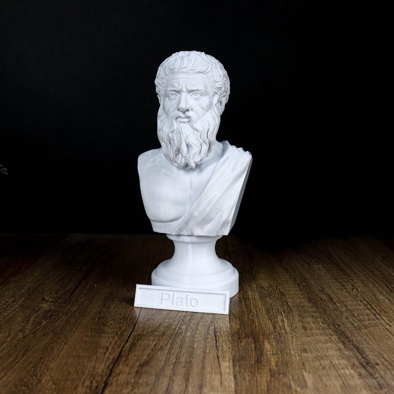 Plato Bust, Greek Philosopher Statue, Greek Mythology Inspired ...