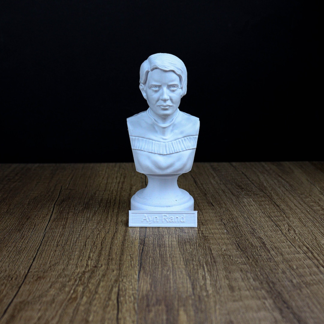 Ayn Rand Bust, Iconic Philosopher Statue, Bookshelf Home Decor - Etsy UK