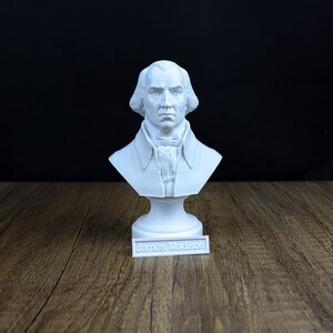 James Madison Bust, Founding Father Sculpture, American History Decor ...