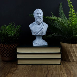 Epictetus Bust, Ancient Greek Philosopher Figurine, Stoic Philosopher ...