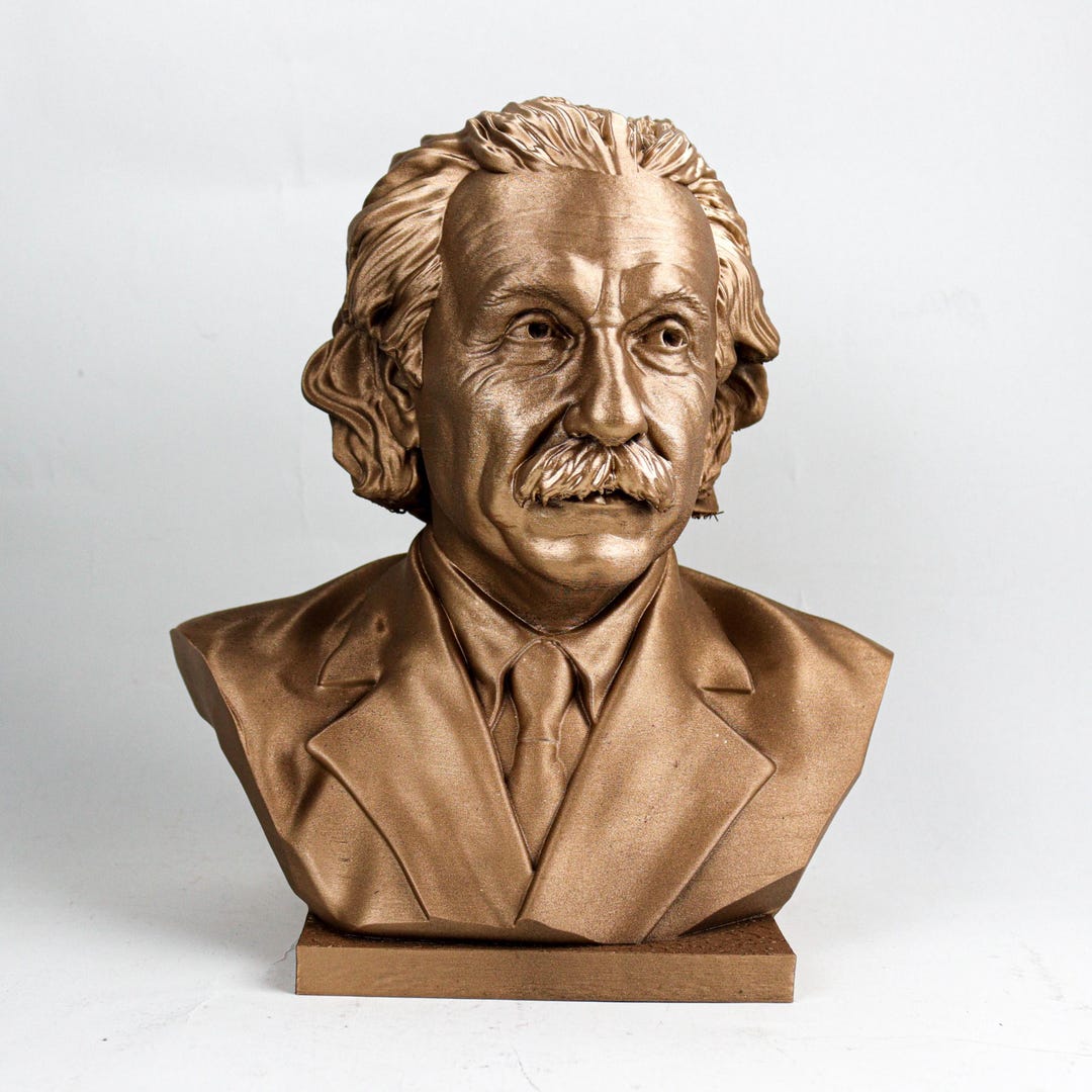 Albert Einstein 10"/25cm Bronze Painted Bust, German Physicist and ...