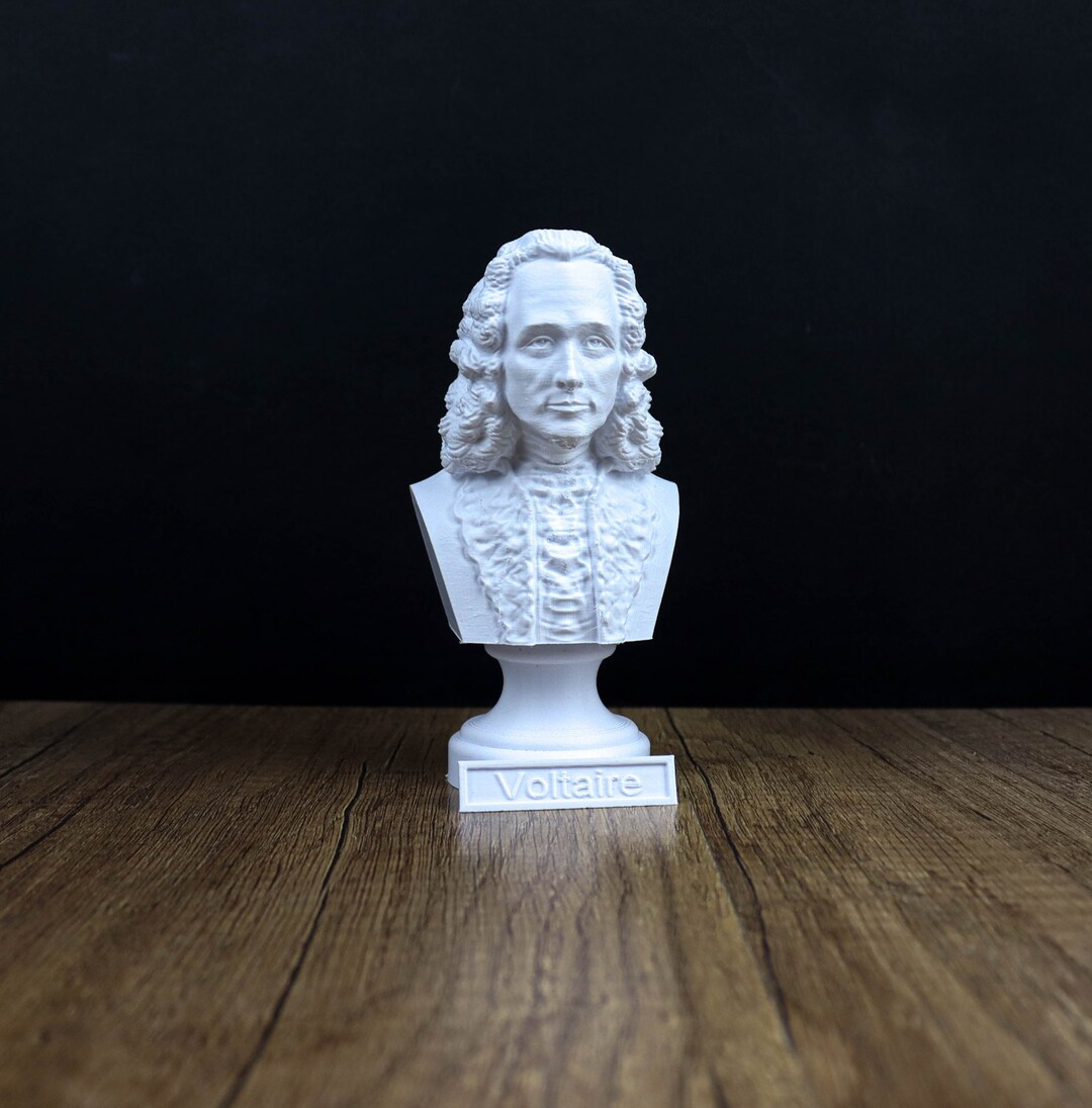 Voltaire Bust, French Enlightenment Writer Sculpture, Philosopher ...