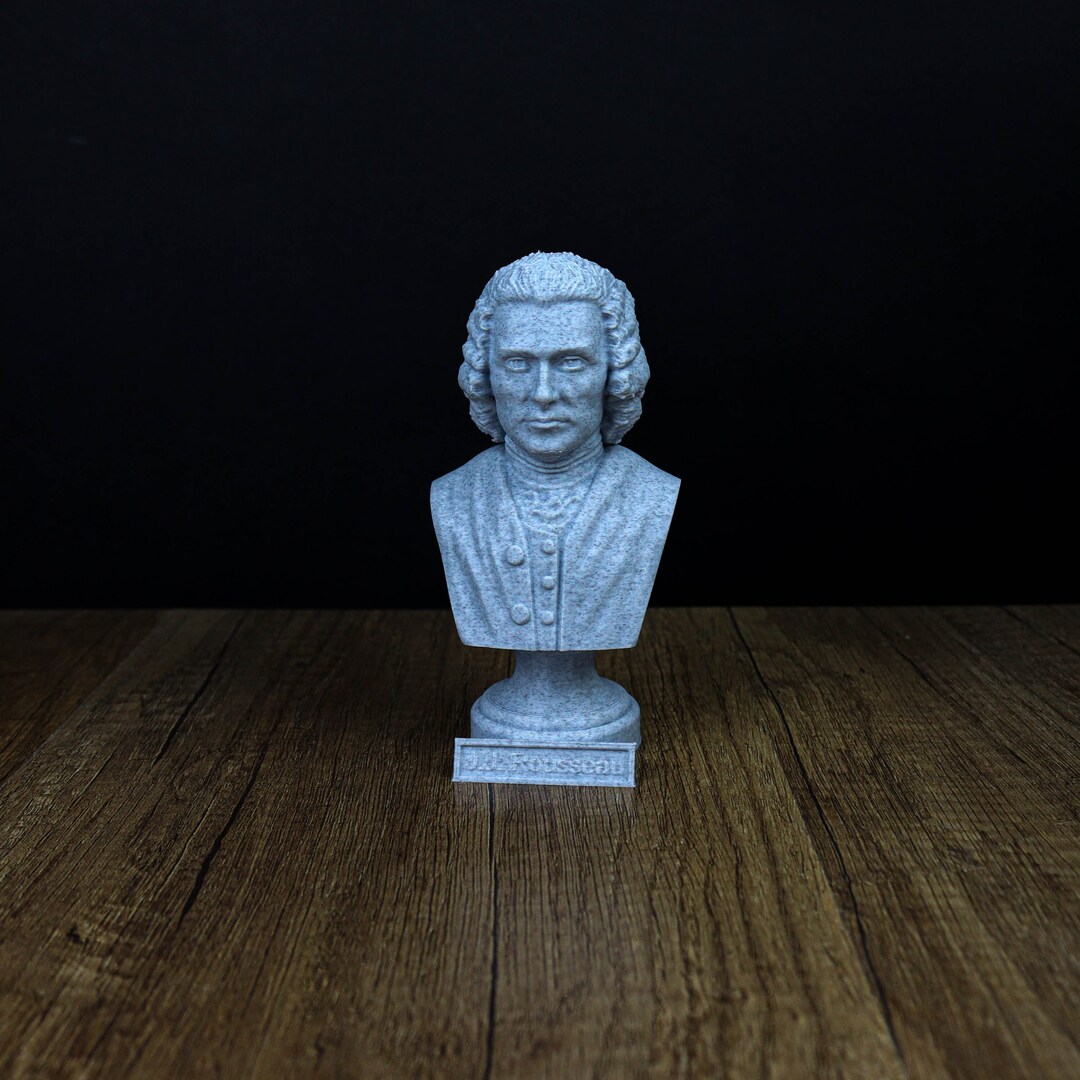 Jean-jacques Rousseau Bust, Enlightenment Philosopher Sculpture for ...