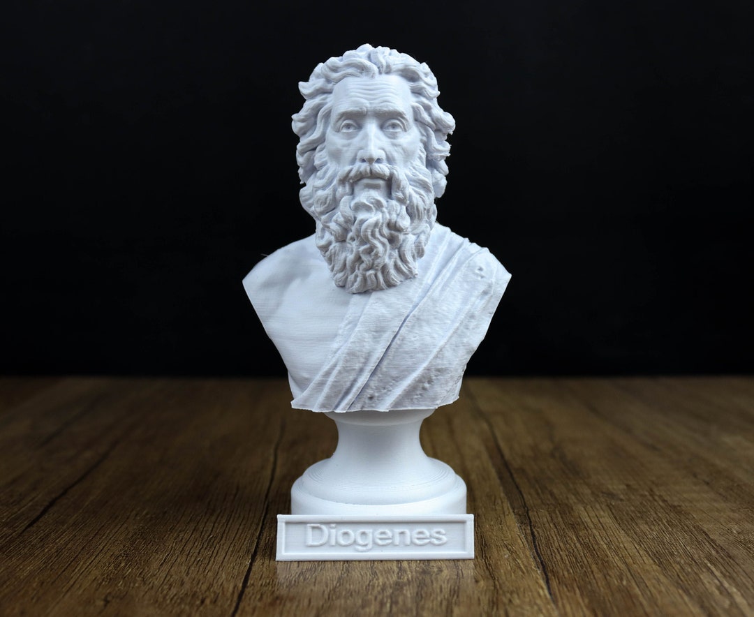 Diogenes Bust, Cynic Philosopher Sculpture, Ancient Greek Philosopher Figurine, - Etsy
