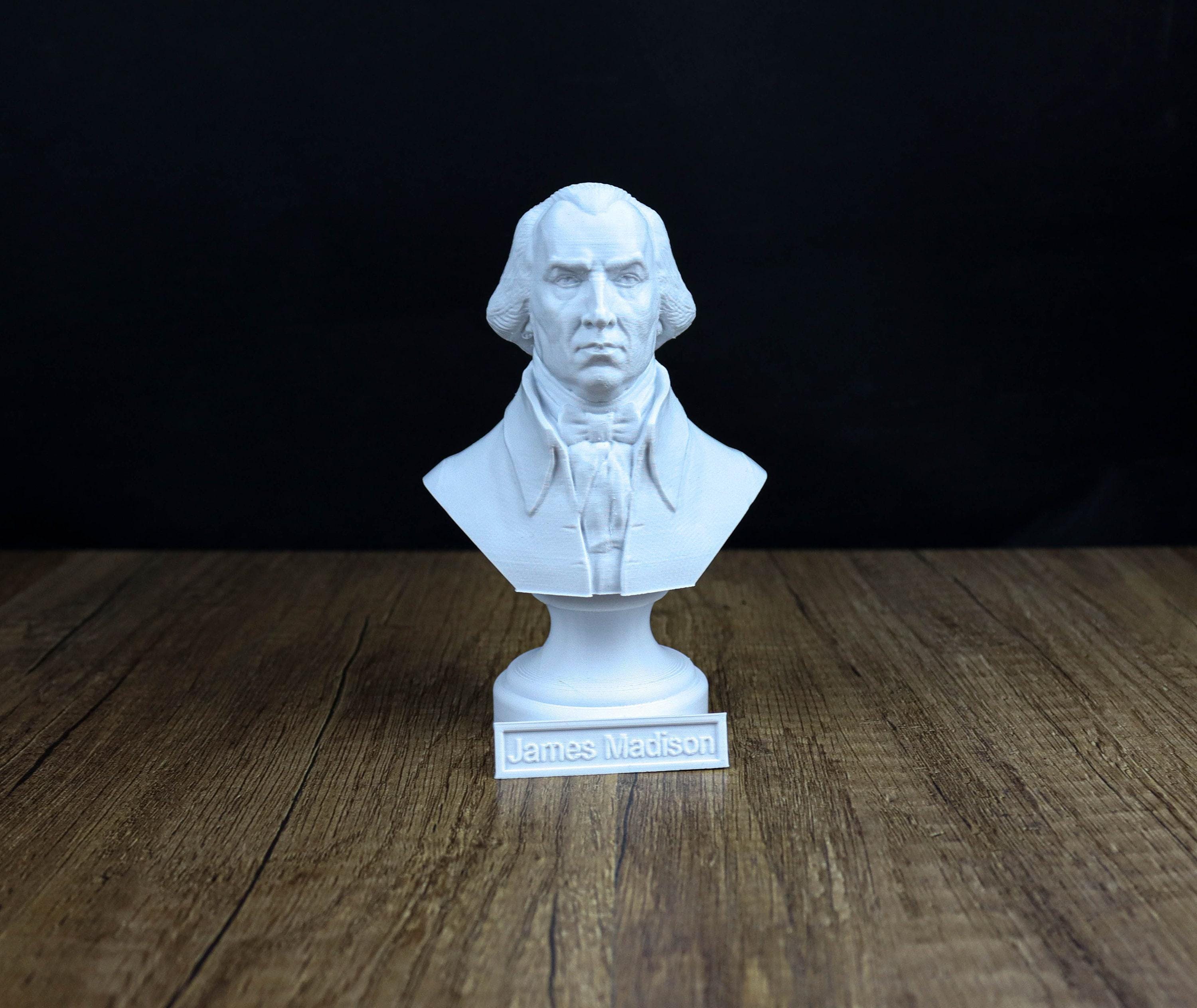 James Madison Bust, Founding Father Sculpture, American History Decor ...