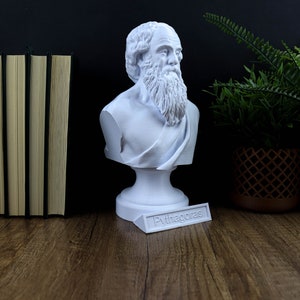 Pythagoras Bust, Ancient Mathematician Statue, Greek Mythology Inspired ...