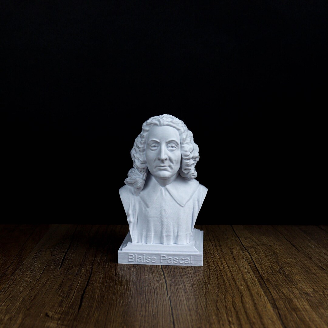 Blaise Pascal Bust, French Mathematician and Philosopher Sculpture ...
