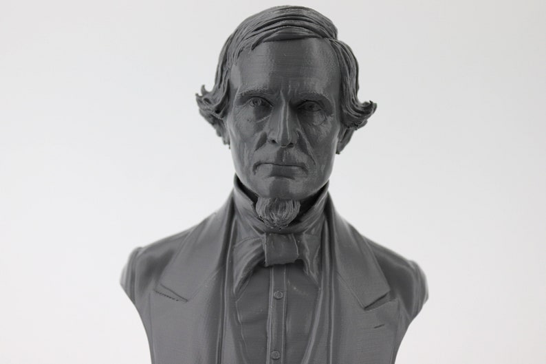 Jefferson Davis Bust Former President of the Confederate - Etsy