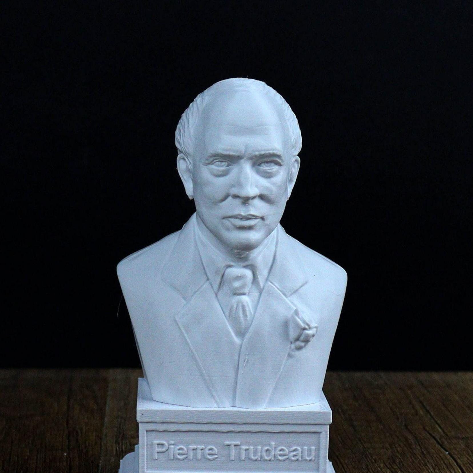 Pierre Trudeau Bust, Canadian Prime Minister Statue - Etsy