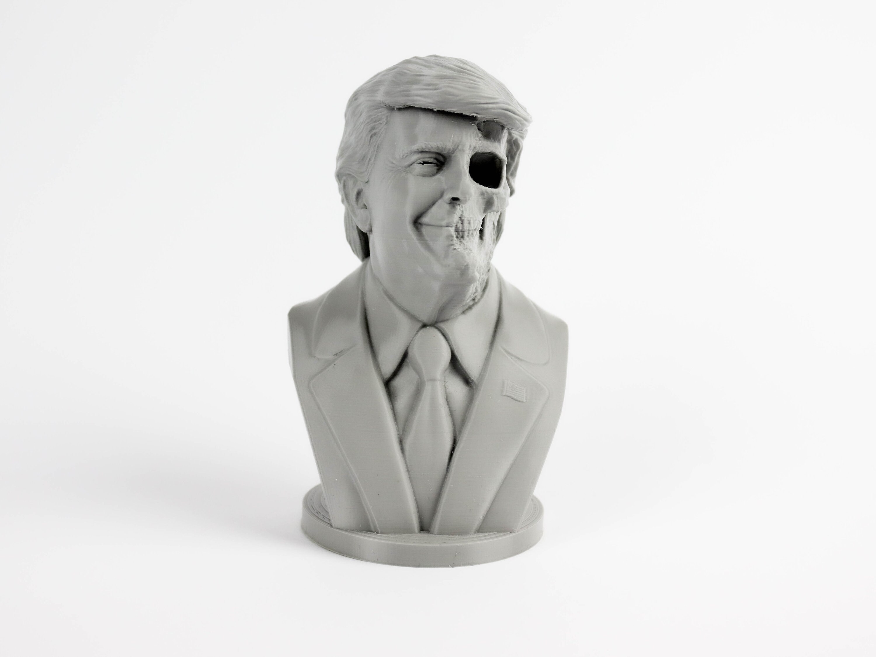 Half Skull Donald Trump Bust Sculpture - Etsy