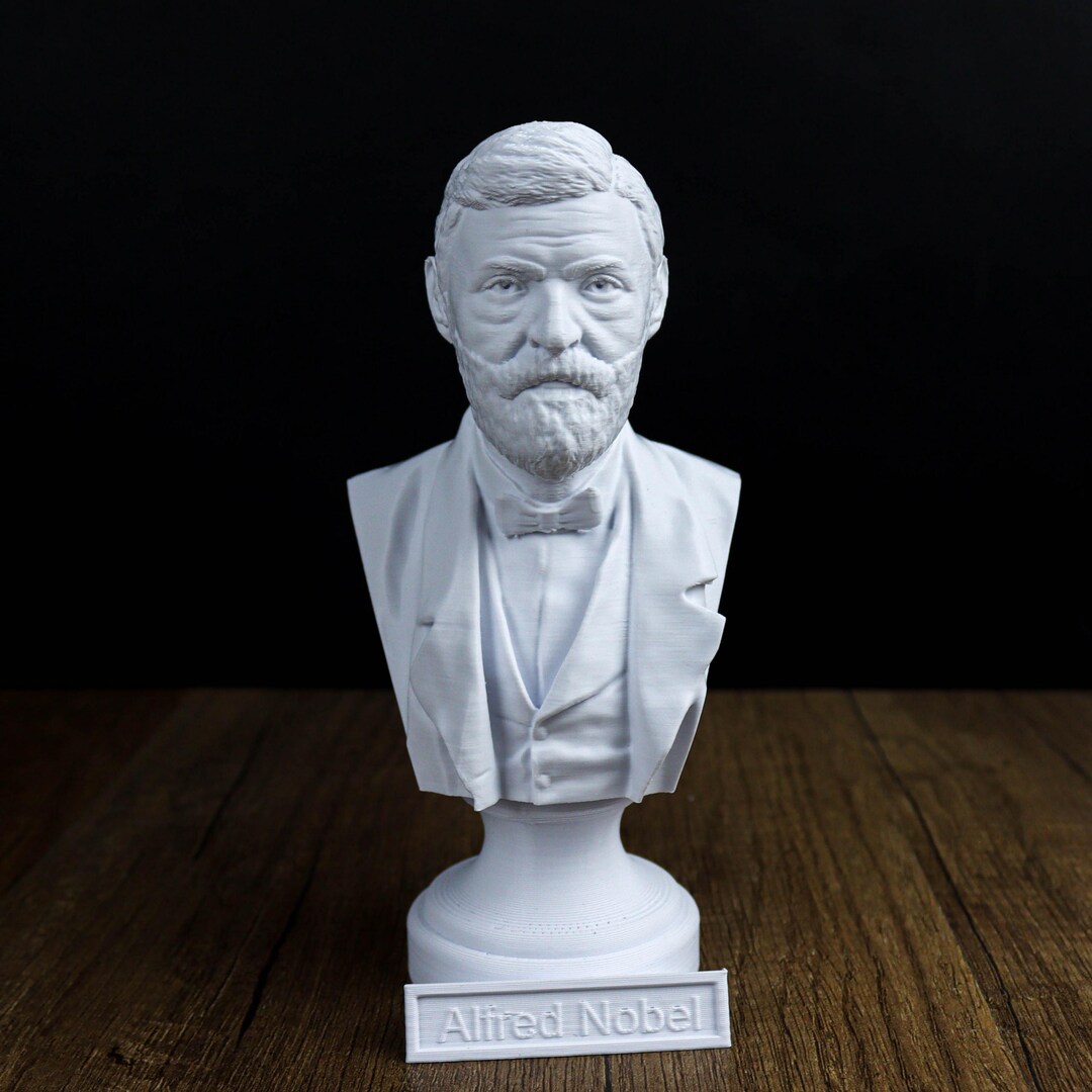 Alfred Nobel Bust, Inventor of Dynamite Statue, Nobel Prize Founder ...