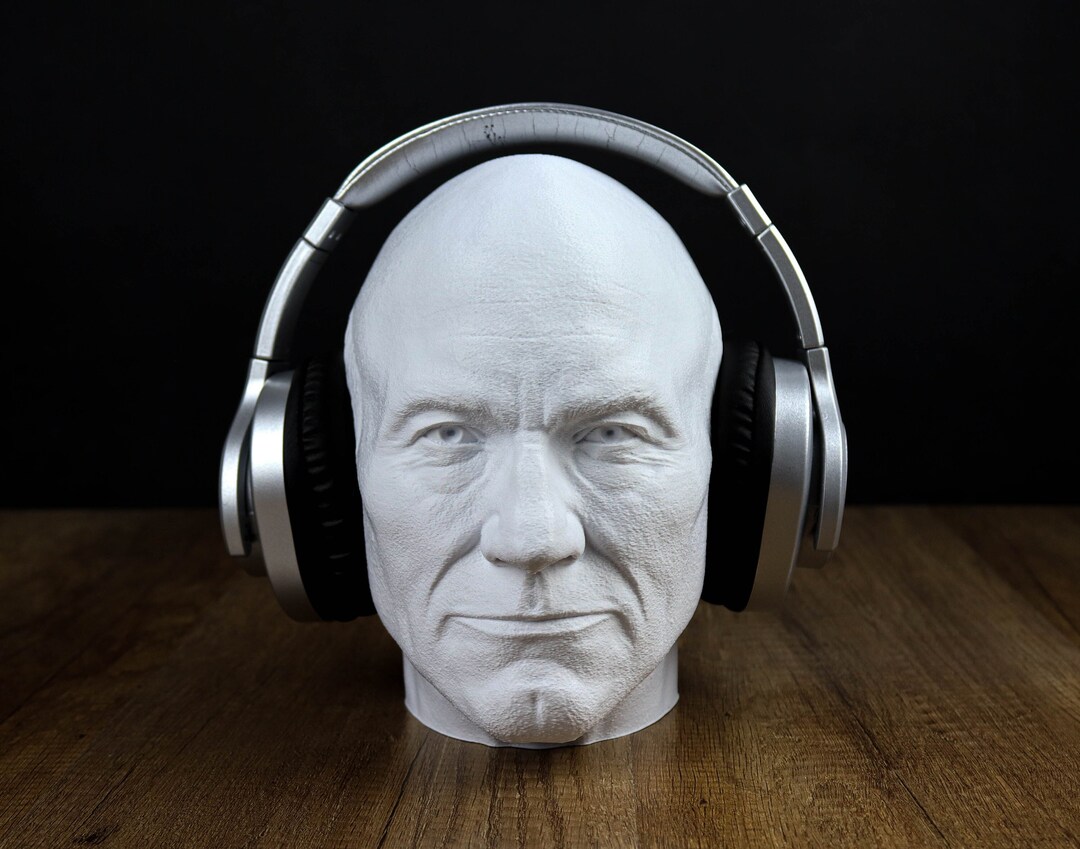 Jean-luc Picard Headphone Holder, Headset Stand, Bust, Sculpture ...