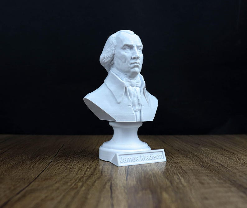 James Madison Bust, Founding Father Sculpture, American History Decor ...