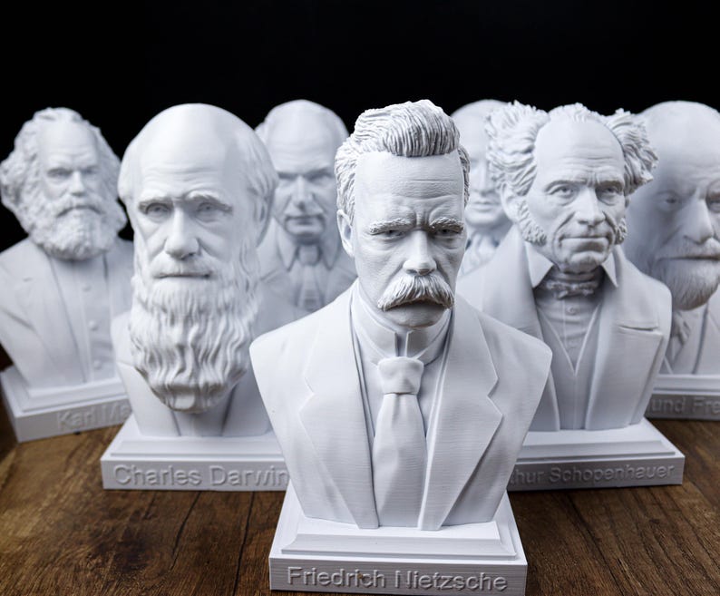Philosophers Busts Value Pack Collection: Friedrich Nietzsche, Sigmund ...
