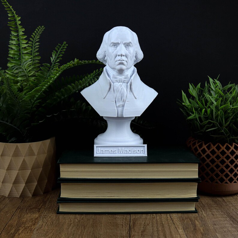 James Madison Bust, Founding Father Sculpture, American History Decor ...