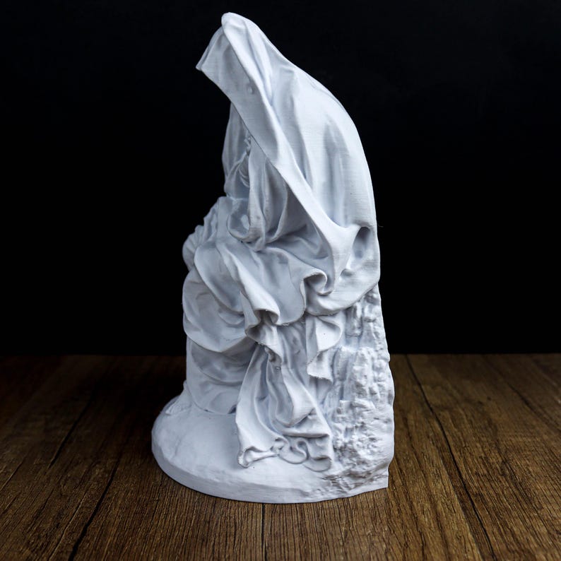 Seated Virgin Mary Bust, Religious Statue, Catholic Home Decor ...