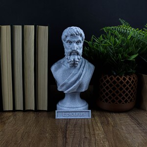 Epicurus Bust, Ancient Greek Thinker Statue, Wisdom and Serenity Art - Etsy