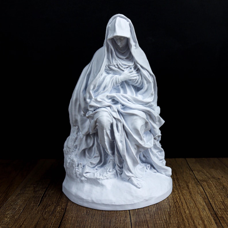 Seated Virgin Mary Bust, Religious Statue, Catholic Home Decor ...