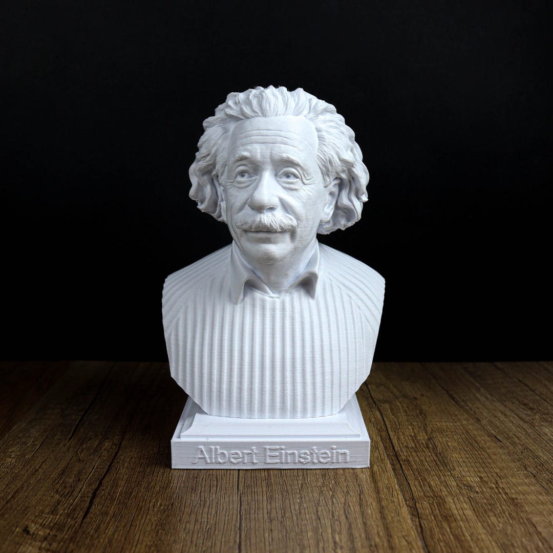 Albert Einstein Bust, German Physicist and Mathematician Desktop Statue ...