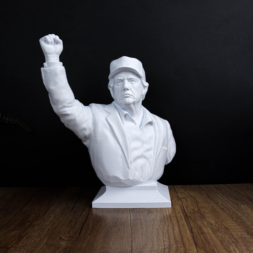 Donald Trump Bust, 45th American President Sculpture, Trump Fight ...