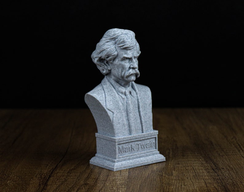 Mark Twain Bust American Writer Statue Sculpture Decor - Etsy