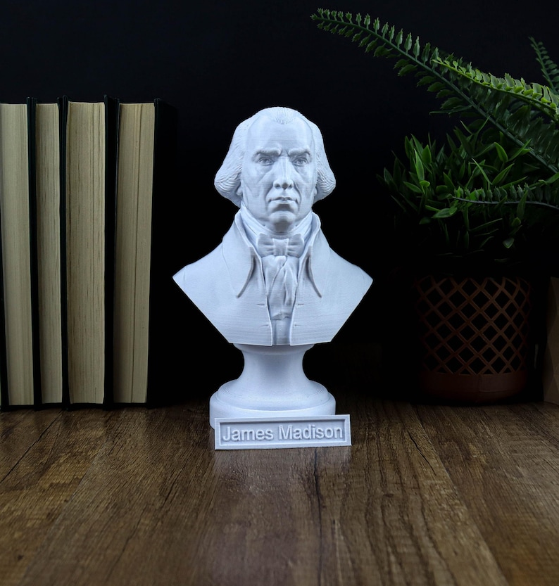 James Madison Bust, Founding Father Sculpture, American History Decor ...