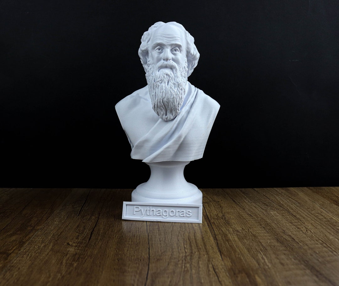 Pythagoras Bust, Ancient Mathematician Statue, Greek Mythology Inspired ...