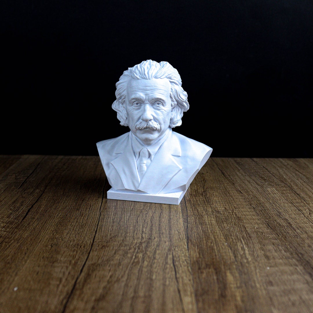 Albert Einstein Bust, German Physicist and Mathematician Desktop Statue ...
