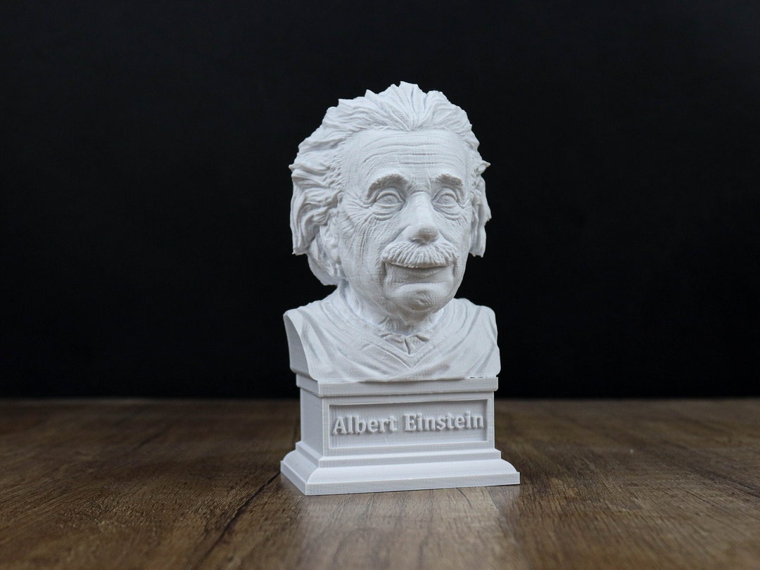 Albert Einstein Bust, German Physicist and Mathematician Desktop Statue ...