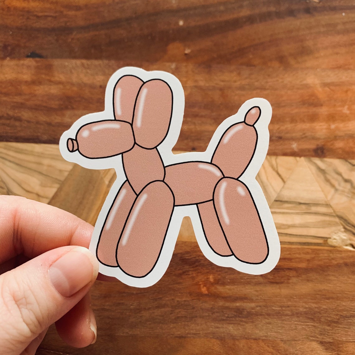 Balloon dog line drawing sticker for planners electronics and | Etsy