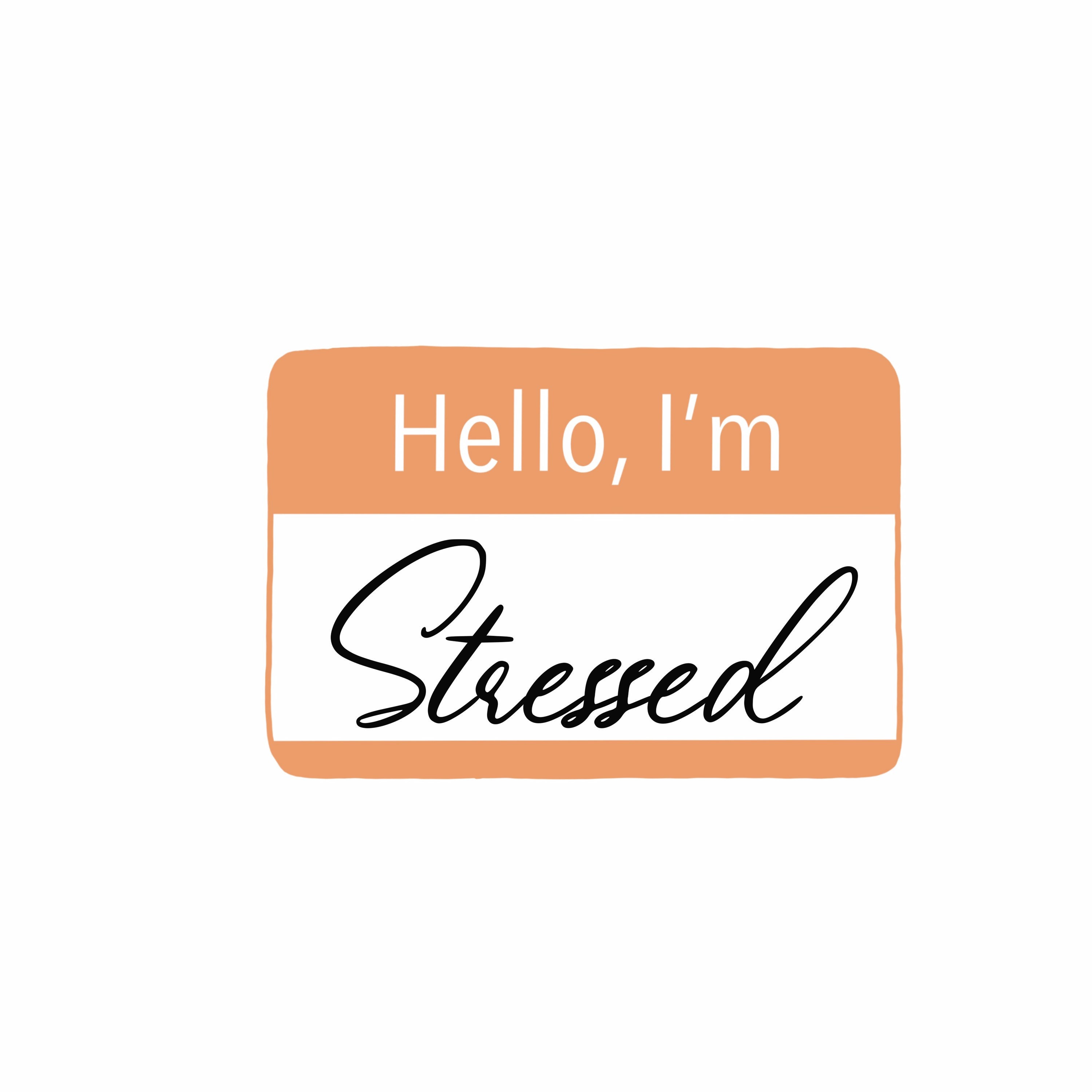 Hello Im Stressed Name Tag Die Cut Sticker for Decorating - Etsy UK