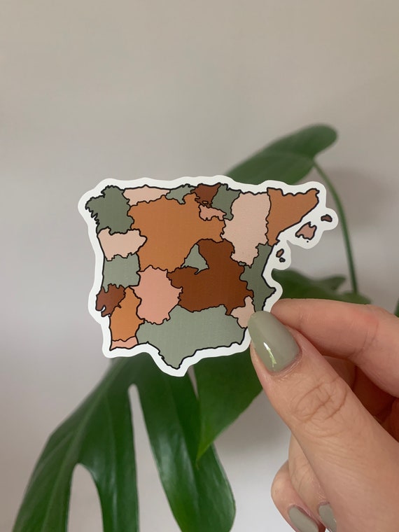 Spain Portugal Map Sticker for Scrapbooking Journaling | Etsy